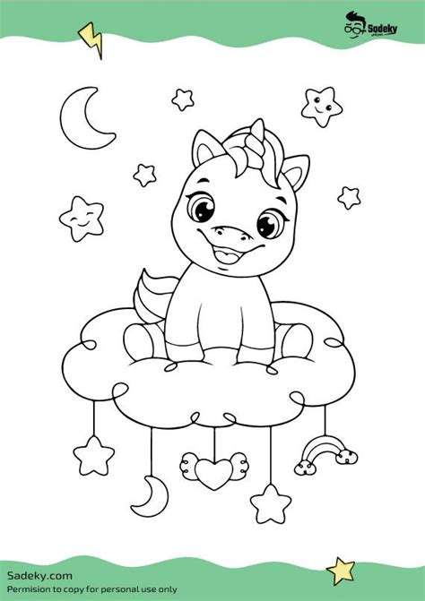 Free Cute Kawaii Unicorn Coloring Pages Printable Sadeky Unicorn
