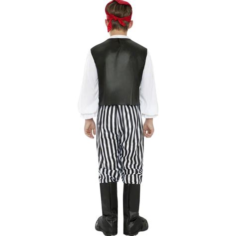 Kinder Kostüm Pirat Piratenbekleidung schwarz weiß L cm