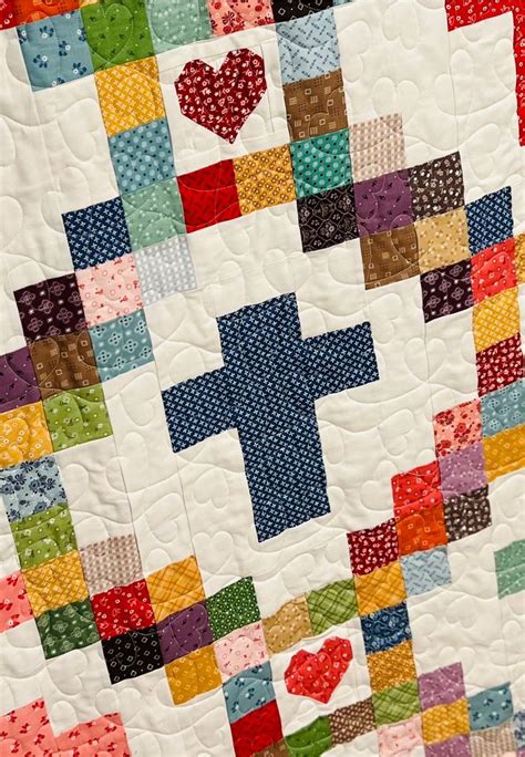 Perfect Peaces Quilt Pattern Pdf Instant Digital Download Cross Heart
