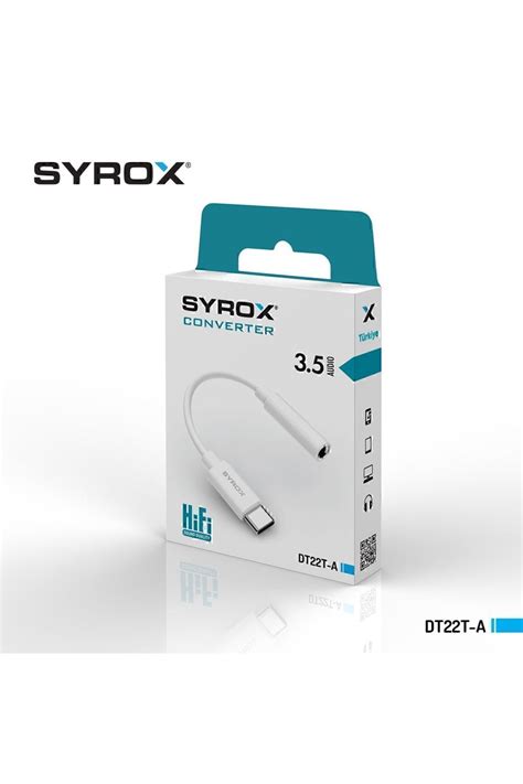 Syrox Type C Uyumlu Kablolu Kulaklık Çevirici Type C To Headphone Jack