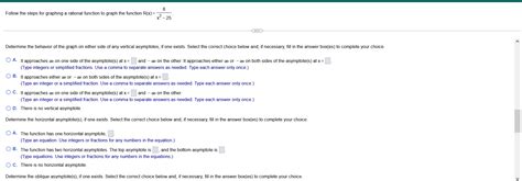 Solved Follow The Steps For Graphing A Rational Function Chegg