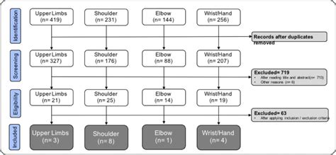 Flow Chart Of The Search Selection And Inclusion Of The Questionnaires