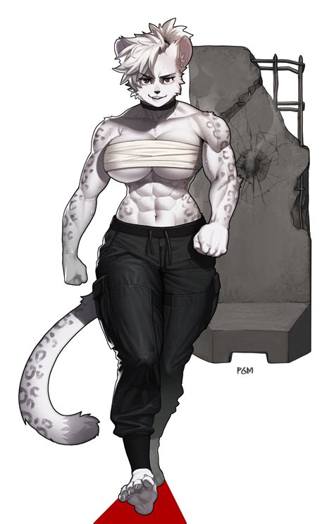 94819 Safe Artistpgm300 Big Cat Feline Mammal Snow Leopard Anthro Plantigrade Anthro