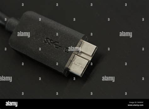 Tip Of Cable Usb Superspeed Stock Photo Alamy