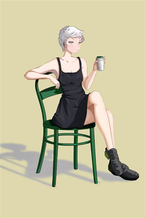 喝咖啡的女孩chengzi兔 站酷zcool