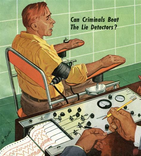 Nervous Man Taking Polygraph Or Lie Detector Test Posters And Prints By