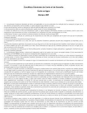 Remplissable En Ligne CONDITIONS GNRALES D UTILISATION ET DE Faxer