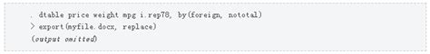 Stata Dtable