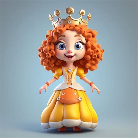 A Cartoon Character With A Crown On Her Head Premium Ai Generated Image