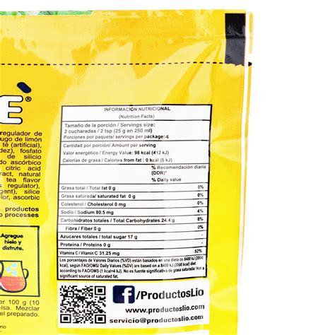 Comprar Bebida Lio Té En Polvo Té Con Limón 100gr Walmart Costa Rica