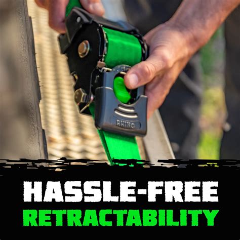 Snapklik Rhino Usa Retractable Ratchet Tie Down Straps Pk Lb Guaranteed Max
