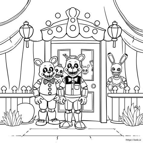 Kolorowanki Fnaf Security Breach