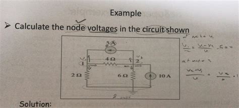 Solved Calculate The Node Voltages In The Circu