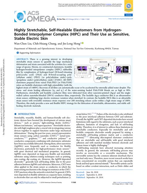 Pdf Highly Stretchable Self Healable Elastomers From Hydrogen Bonded