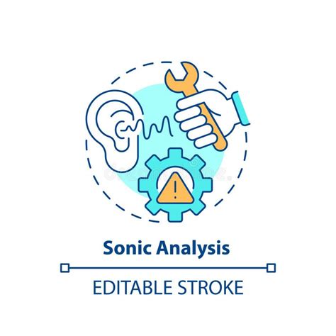 2d Colorful Thin Linear Icon Sonic Analysis Concept Stock Vector Illustration Of Logo Thin