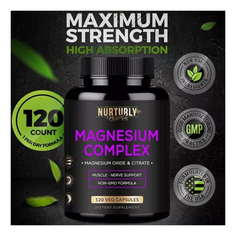 Complejo De Magnesio De 500 Mg Suplemento De Xido Y Citrato En Venta En