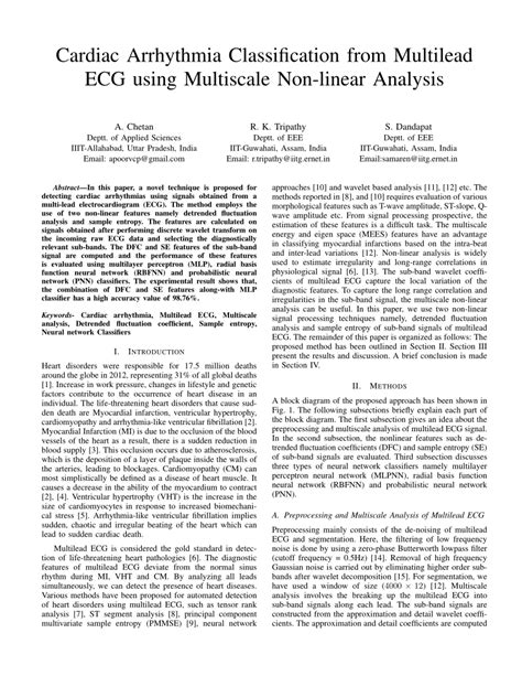 pdf cardiac arrhythmia classification from multilead ecg using