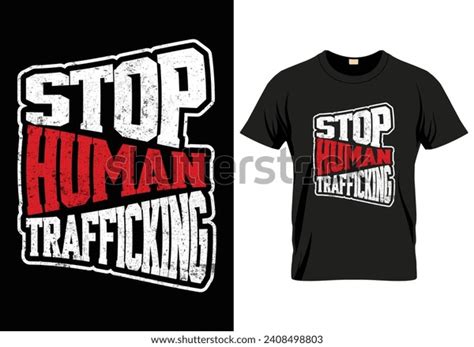 Stop Human Trafficking National Human Trafficking Stock Vector Royalty Free
