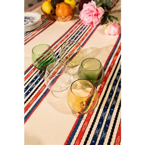 Vintage Set Of 5 Mismatched Colourful Stemmed Glasses Chairish