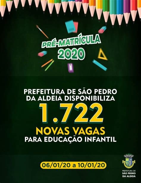 Pré Matrícula Escolar 2020 Prefeitura De São Pedro Da Aldeia