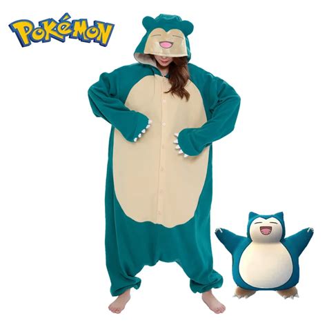 Pokemon Onesie Snorlax Cosplay Costume Christmas Pajamas Fleece Women