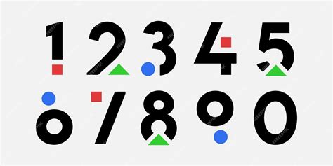 Premium Vector Number Set Vector Font Alphabet Modern Dynamic Flat Design With Brilliant