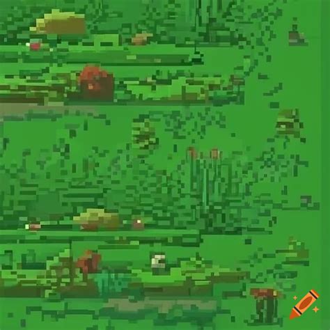 Pixel Art Of Grassy Ground On Craiyon