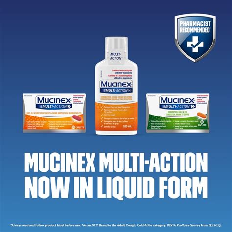 Mucinex® Multi Action™ Liquid Cough And Cold Solution Mucinex Canada