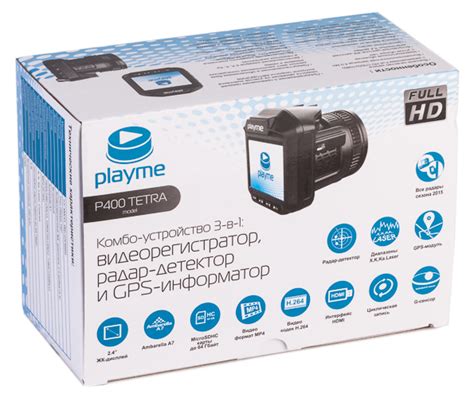Автомобильный видеорегистраторPlayme P400 Tetra