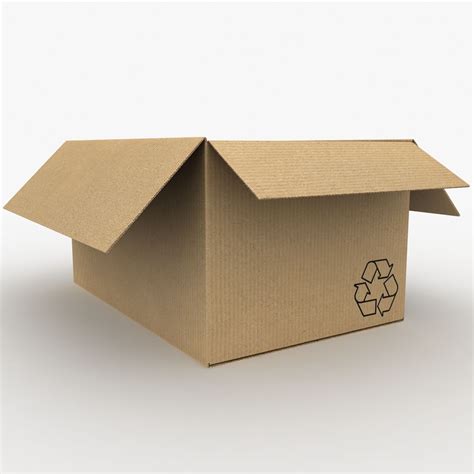 골판지 상자 열기 3d 모델 15 Fbx Obj 3ds Max Free3d