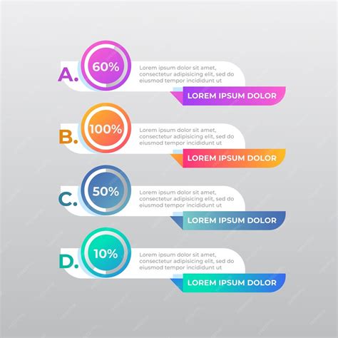 그라데이션 Infographic 프레 젠 테이 션 개념 무료 벡터