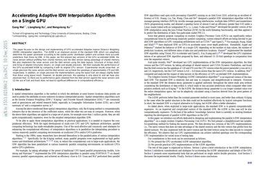 Accelerating Adaptive IDW Interpolation Algorithm On A Single GPU