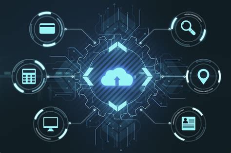 premium photo cloud computing service concept with digital cloud icon
