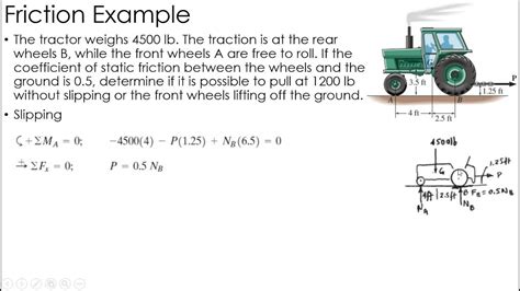 Statics Example Friction 2 Youtube