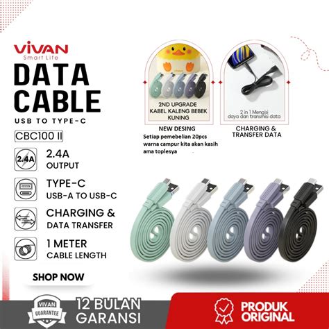 Jual Vivan Kabel Data Cbc Ll Cable Data Usb Type C A Cm Colorful Garansi Original Resmi
