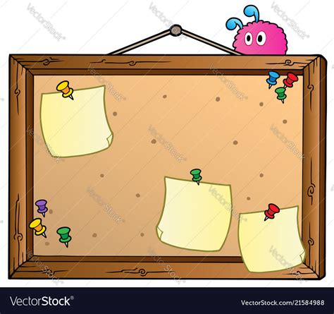 Cartoon Bulletin Board Royalty Free Vector Image