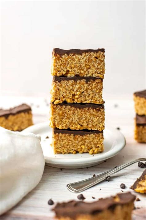 Chocolate Peanut Butter Rice Krispie Treats Bites Of Wellness