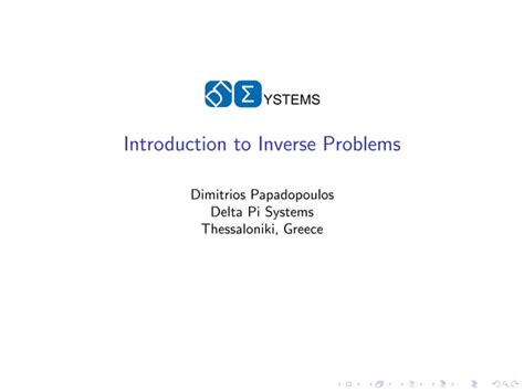 Introduction To Inverse Problems Pdf Physics Science