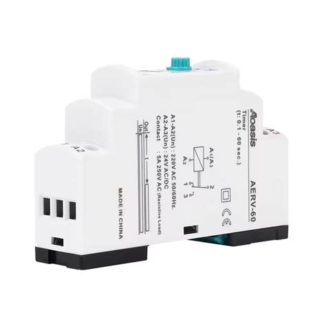 ERV 60 220VAC เครองหนวงเวลาทำงาน AOASIS เปด 0 1 60 วนาท Time Relay Delay คอนโทรล NO NC