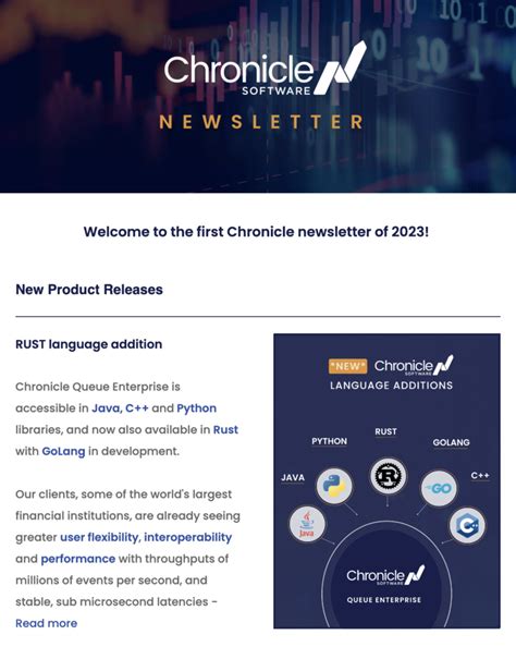 Newsletter 2023 Chronicle Software