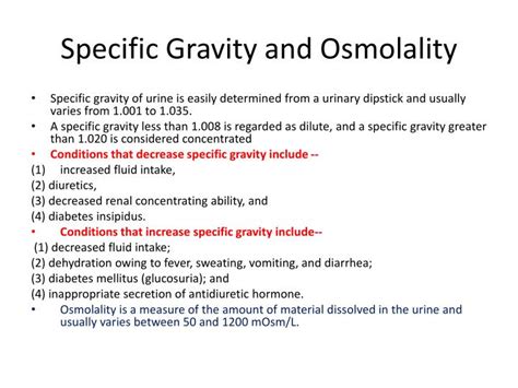 How To Calculate Urine Osmolality From Specific Gravity At Amy Jonsson Blog