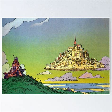 Moebius Print Jean Giraud Moebius Landscape Poster For Sale By Bondalina Redbubble