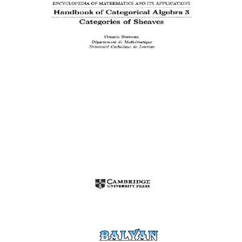 خرید و قیمت دانلود کتاب Handbook Of Categorical Algebra Categories Of