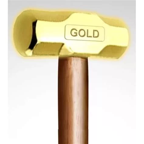 Marreta Antifaiscante Bronze Cabo De Fibra 1000 Gr Gold