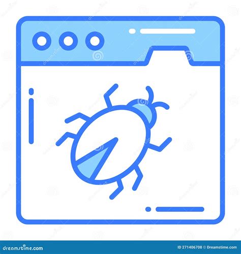 Bug On Webpage Showing Concept Vector Of Malicious Website Stock Vector Illustration Of