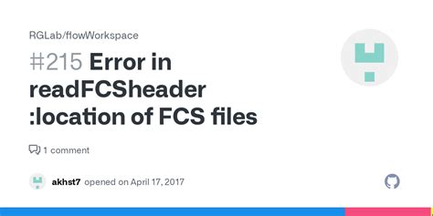 Error In Readfcsheader Location Of Fcs Files · Issue 215 · Rglab