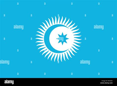 Vector Flag Cooperation Council Of Turkic Speaking States Stock Vector