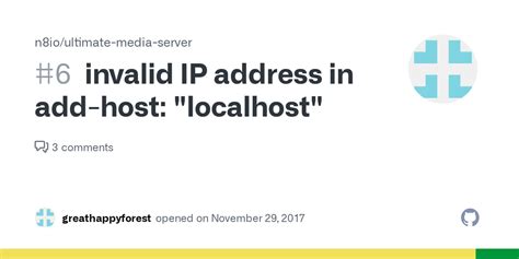Invalid Ip Address In Add Host Localhost Issue N Io Ultimate