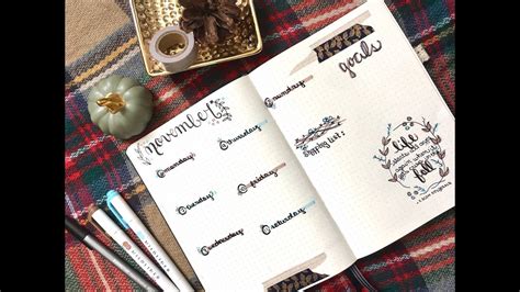 PLAN WITH ME November Bullet Journal Setup YouTube
