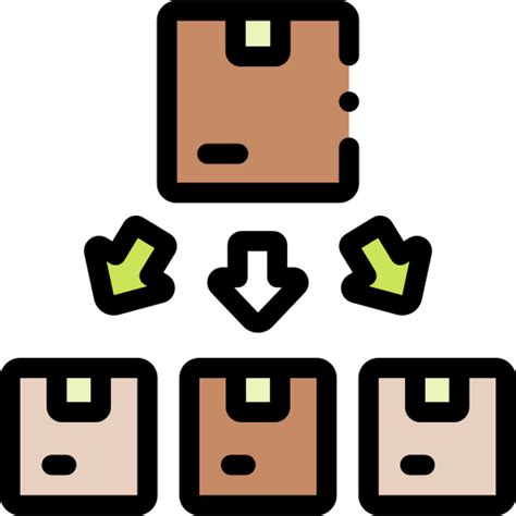 Distribution Detailed Rounded Lineal Color Icon